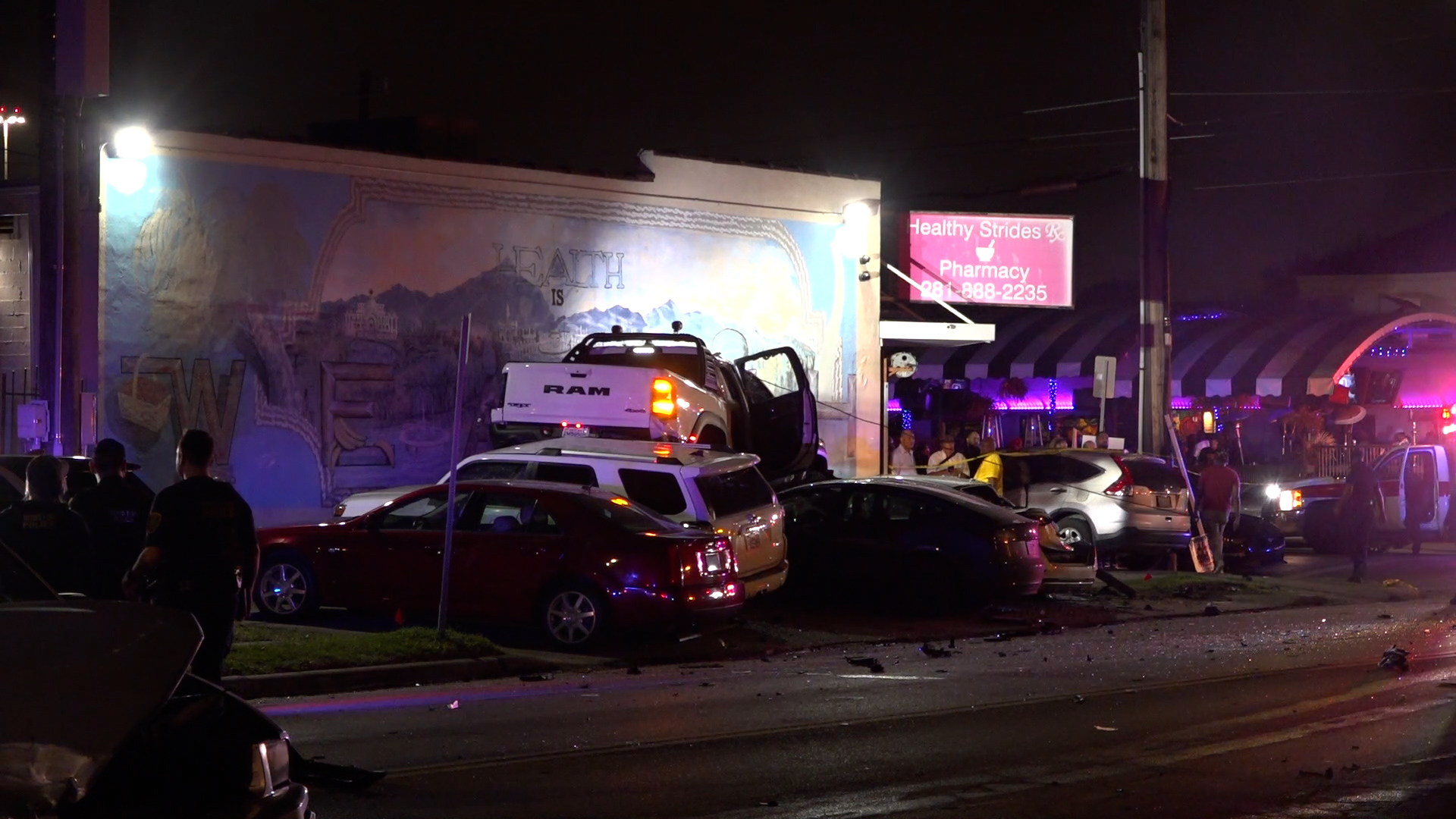 Speeding truck driver lands on top of four cars in Houston’s 3rd Ward ...