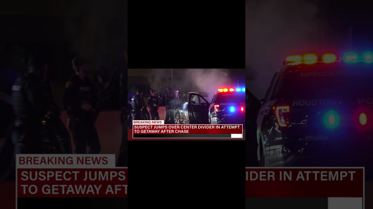 Suspect jumps over center divider in attempt to flee from HPD - Houston Stringer