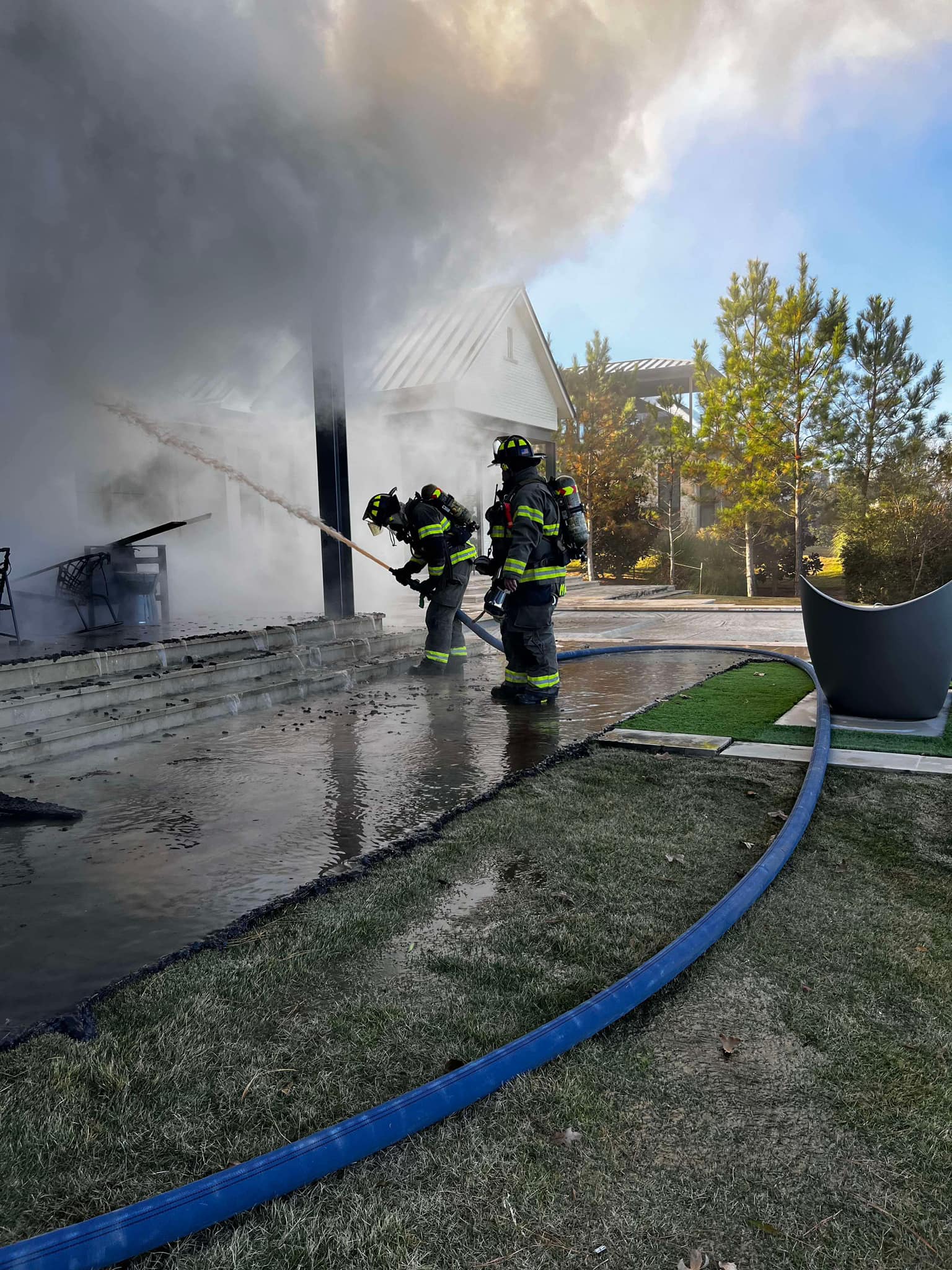 Multiple fire departments respond to structure fire near Sea Island ...