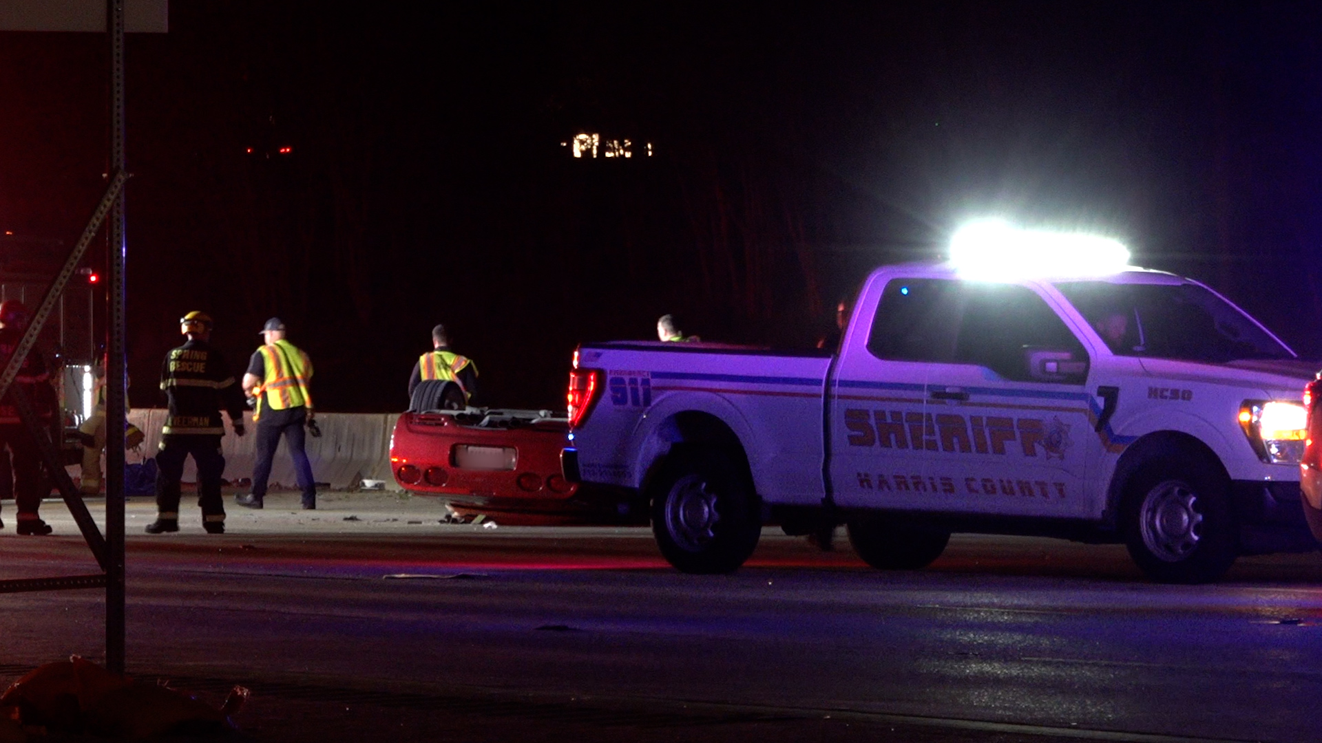 Fatal late-night crash involving Corvette on North Freeway - Houston ...