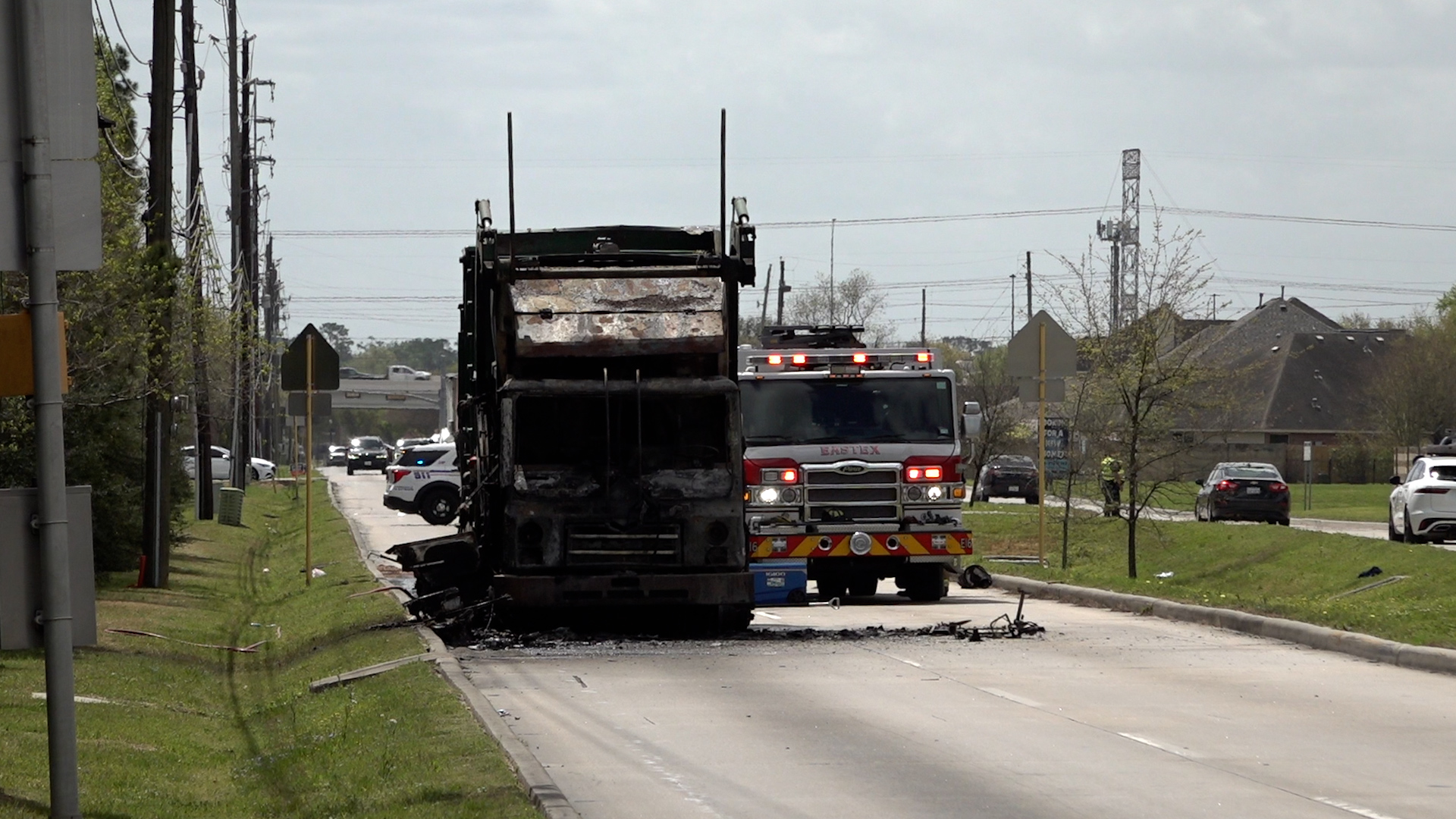 Garbage truck fire extinguished by Eastex Fire Department on Wilson ...