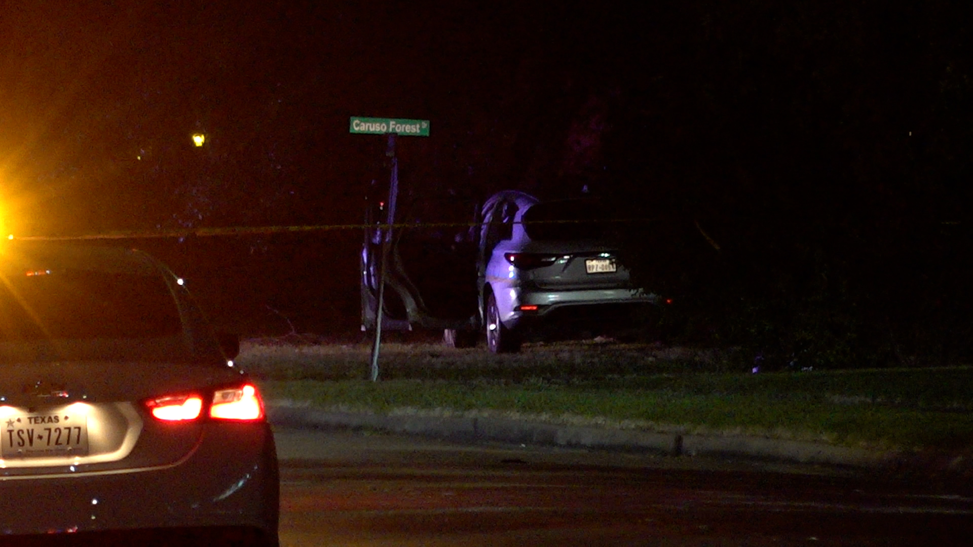 Woman found shot to death after crashing SUV into tree in north Harris ...