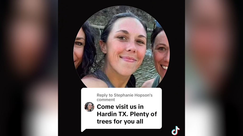 “Come visit us in Hardin TX. Plenty of trees for you all” comment from ...