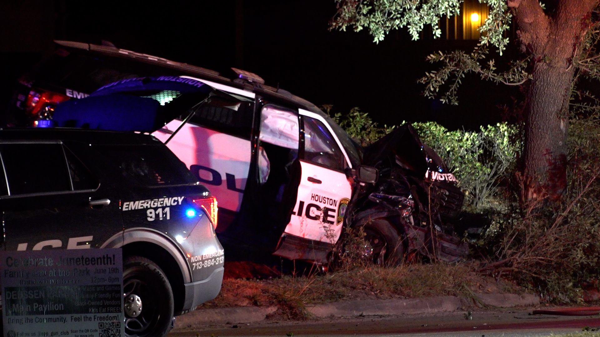 Wrecker driver helps HPD officers escape burning patrol car after crash ...