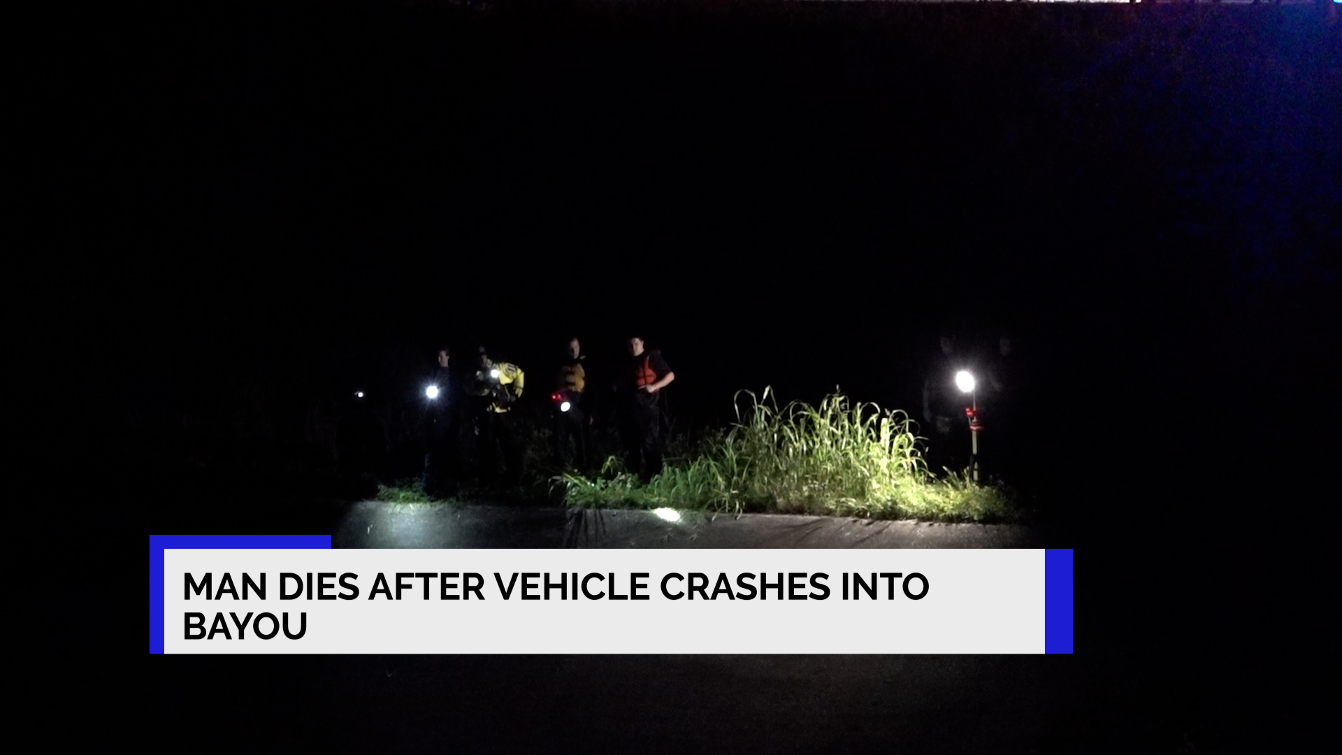 Man killed after vehicle crashes into bayou near South MacGregor and ...
