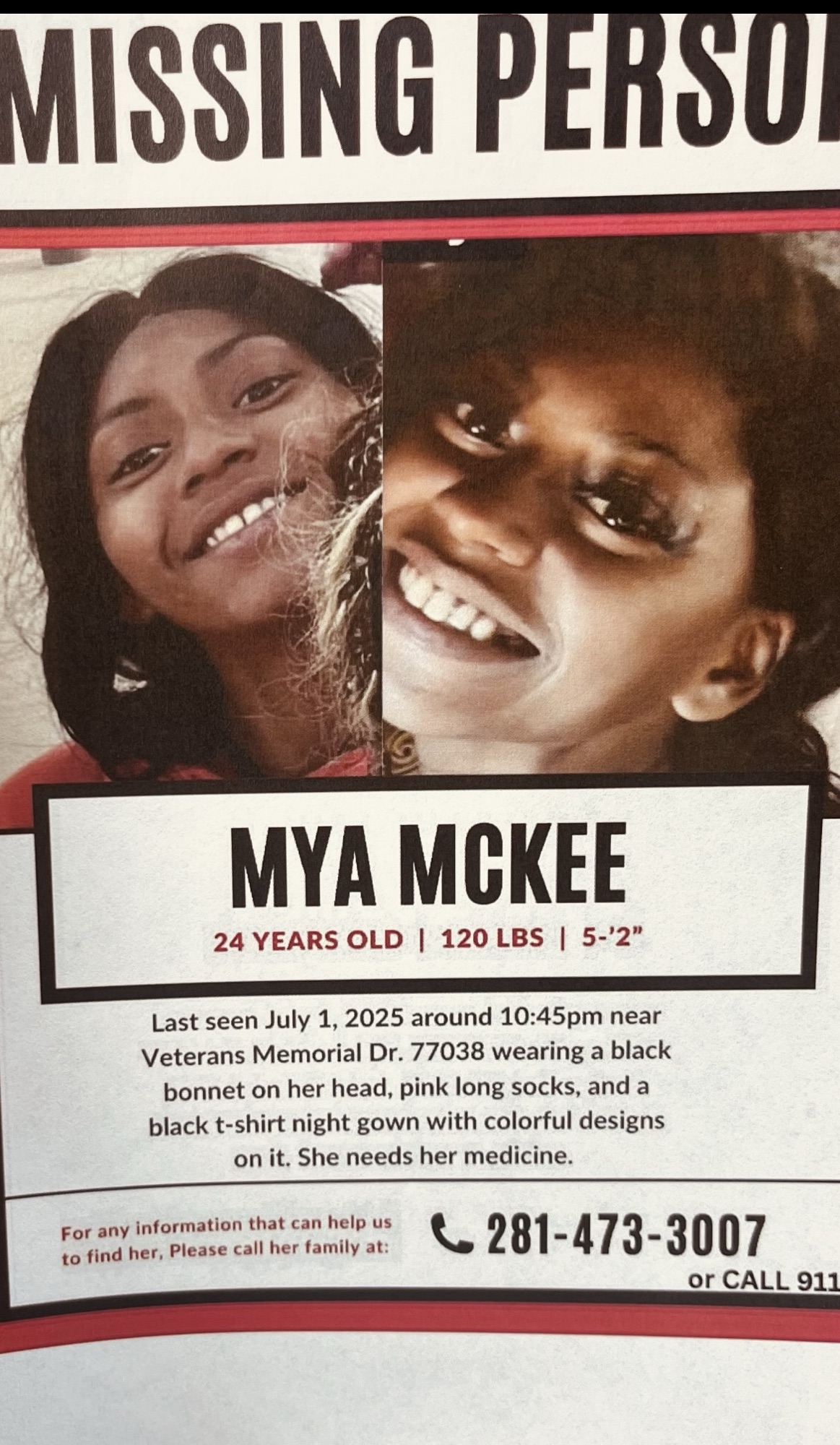 Missing Person: Mya McKee - Houston Stringer