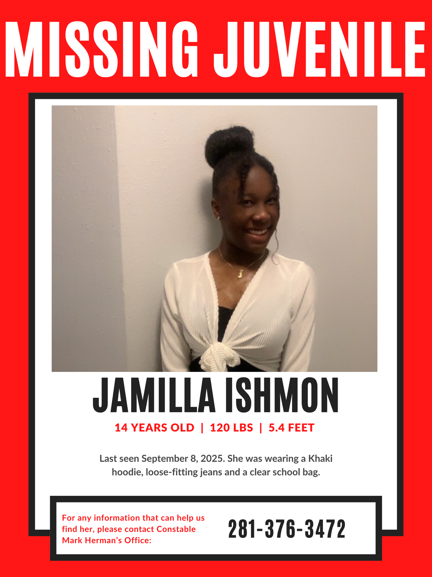Police are looking for a missing 14-year-old girl in Harris County ...